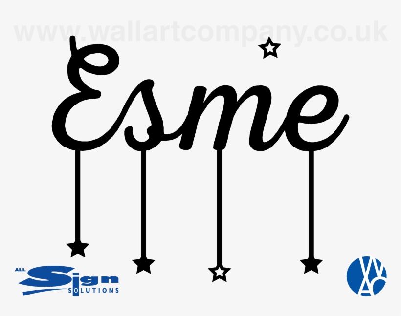 Personalised Hanging Star Name - Wallpaper - Free Transparent PNG ...