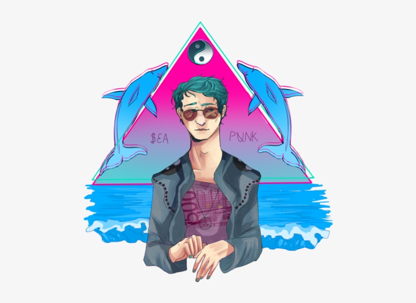 Animation And Seapunk Image - Seapunk Dolphin Png - Free Transparent ...