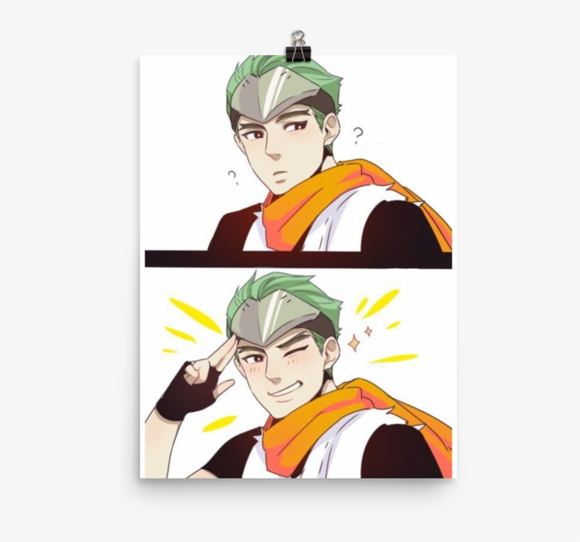 Genji's Cute Smile - Cute Genji Overwatch Fan Art - Free Transparent ...