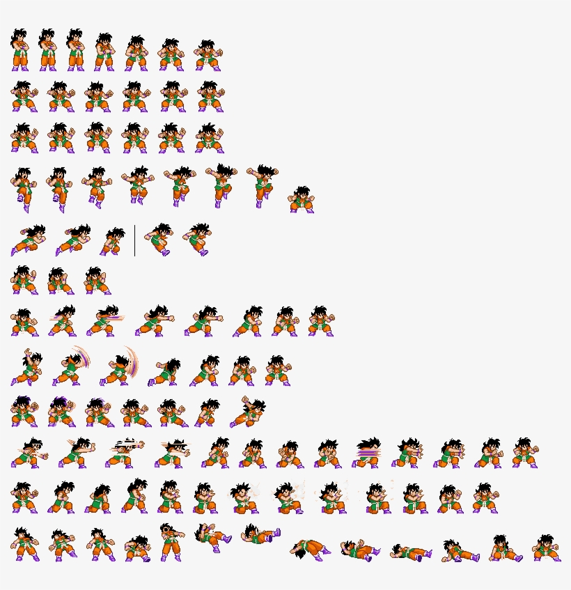 Gba Dbaa Yamcha - Sprites Dragon Ball Png - Free Transparent PNG ...