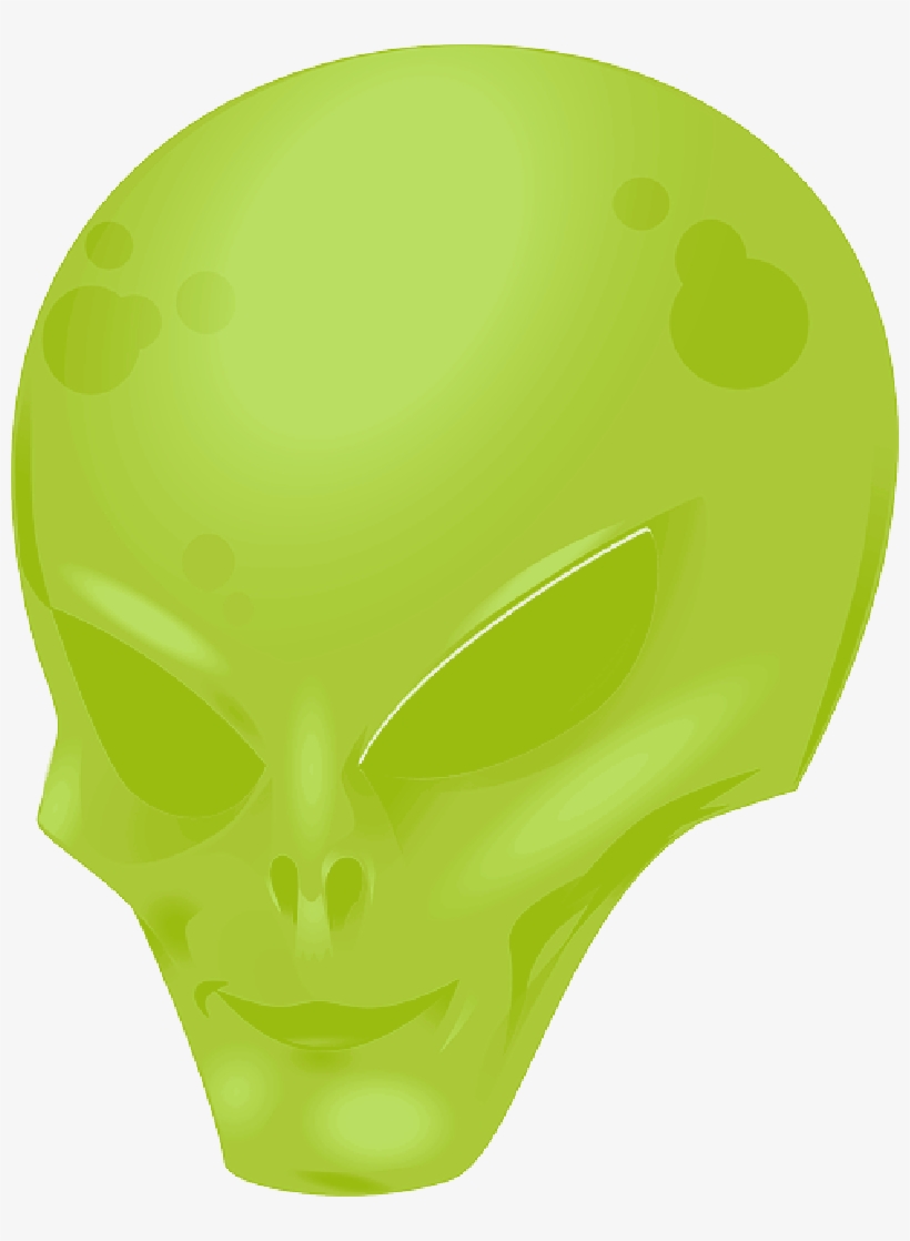 Alien, Martian, Cosmic, Face, Green, - Skull - Free Transparent PNG ...