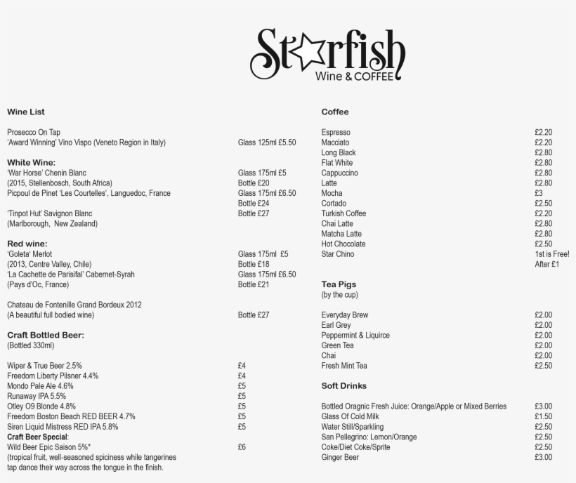 Drinks Menu - Number - Free Transparent PNG Download - PNGkey