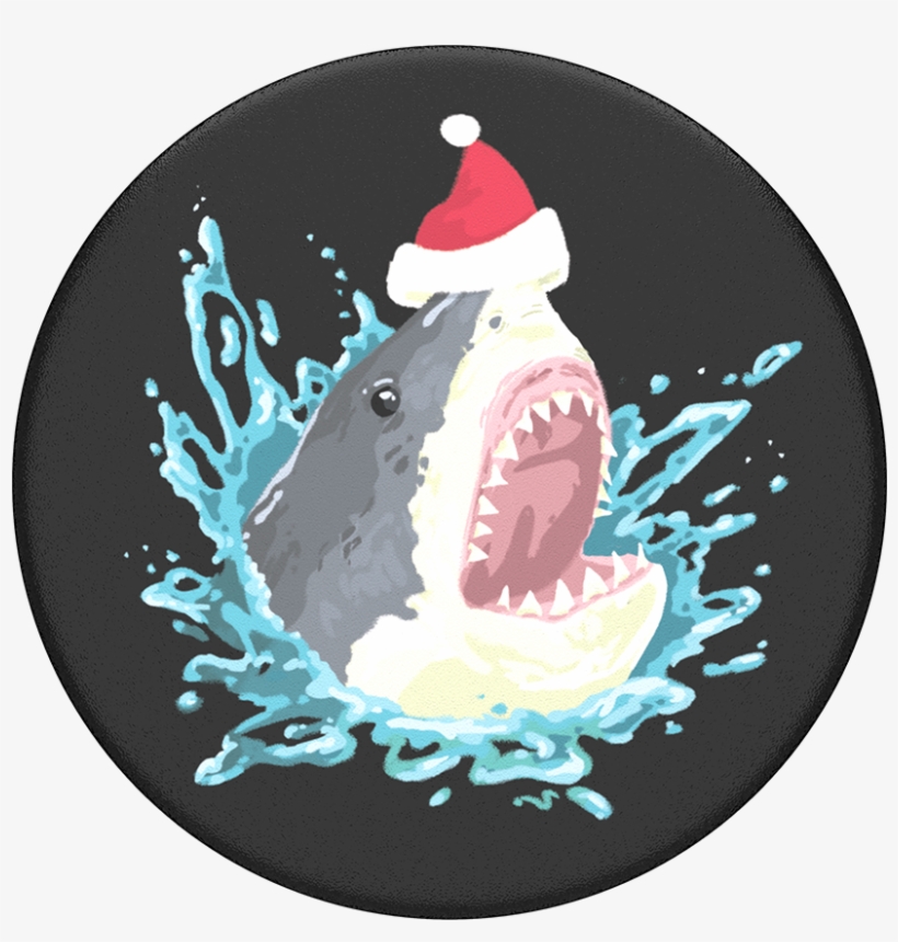 Shark Ate Santa - Shark Ate Santa Popsockets Popgrip - Free Transparent ...