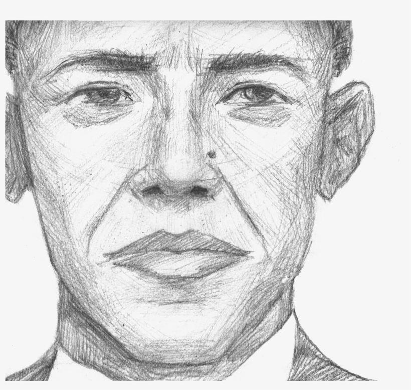 Obama Drawing Sketch - Drawing - Free Transparent PNG Download - PNGkey