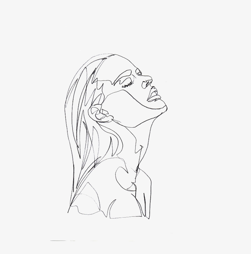 Line Drawing Credit To Artist - One Line Portrait Drawing - Free ...