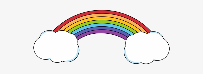 Colorful Rainbow And Clouds Clip Art - Rainbow And Clouds Clipart ...