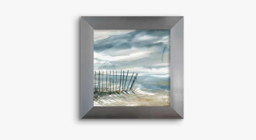 Coastal Watercolor ~ Fence - East Urban Home Subtle Mist I Painting ...