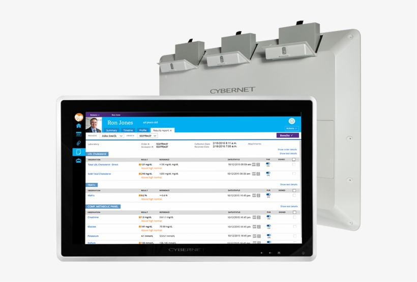 Ideal For Non-powered Medical Carts - Cybernet Nb24 - Free Transparent ...