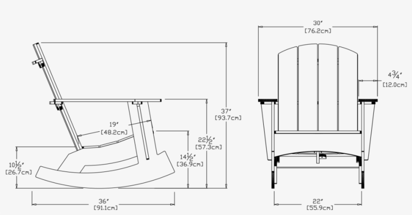Adirondack Rocking Chair Luxury Adirondack Rocking - Diagram - Free ...