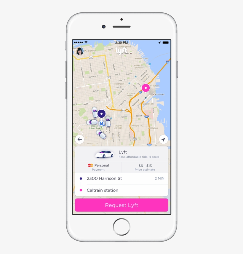 Lyft App Design - Mobile App - Free Transparent PNG Download - PNGkey