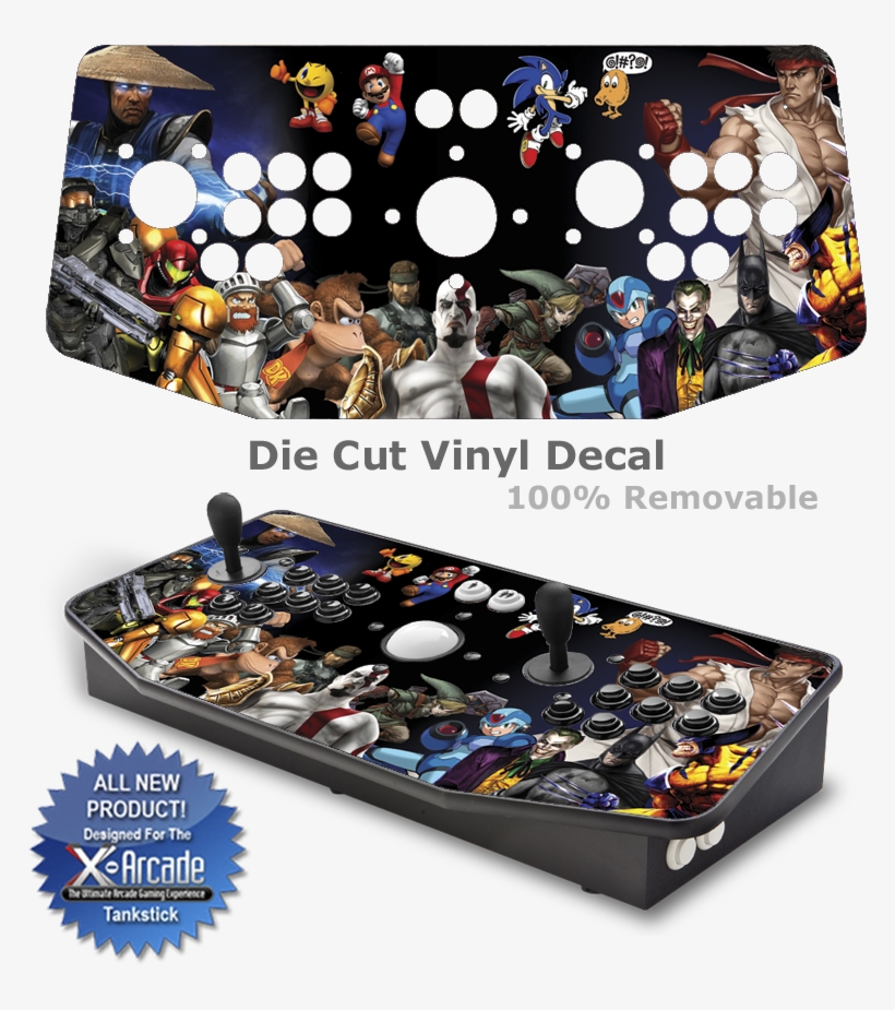 Game Characters X-arcade Tankstick Graphic Overlay - X Arcade Tankstick ...