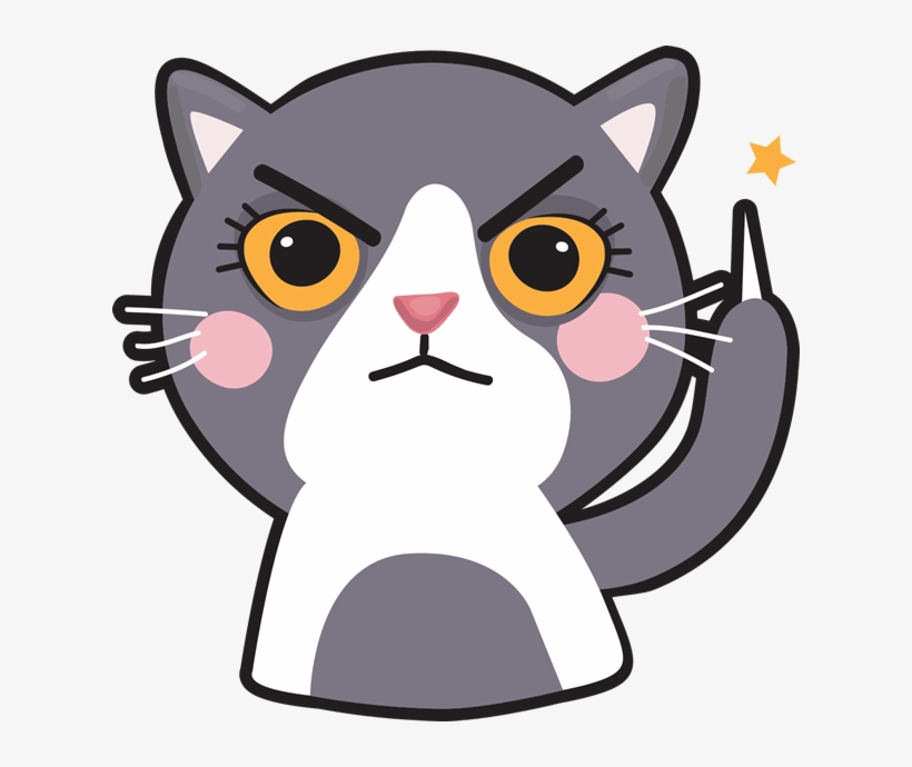 Angry Catmoji - Sticker - Free Transparent PNG Download - PNGkey