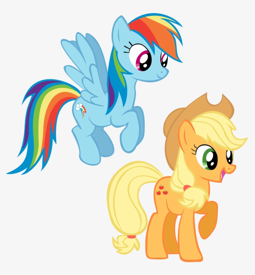 Rainbow Dash And Applejack By Kestrelelk On Deviantart - Apple Jack ...