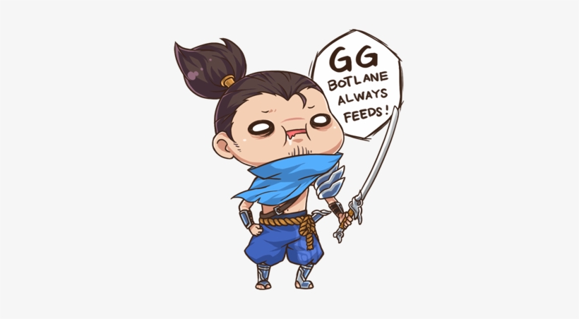 Yasuo Chibi - Gg Bot Lane Always Feeds - Free Transparent PNG Download ...