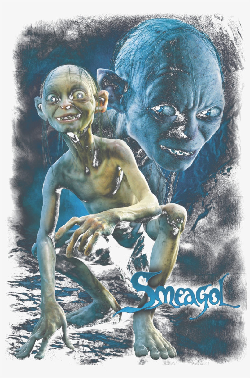 Lord Of The Rings Smeagol Men's Ringer T-shirt - Long Sleeve: Lord Of ...