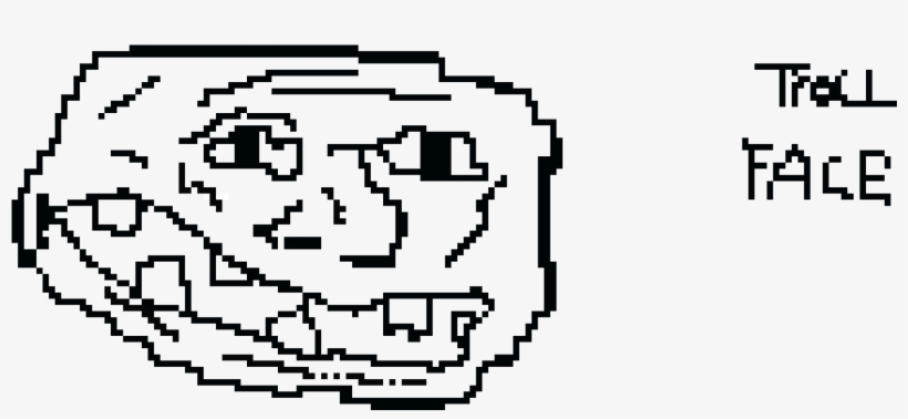 Troll Face - Line Art - Free Transparent PNG Download - PNGkey