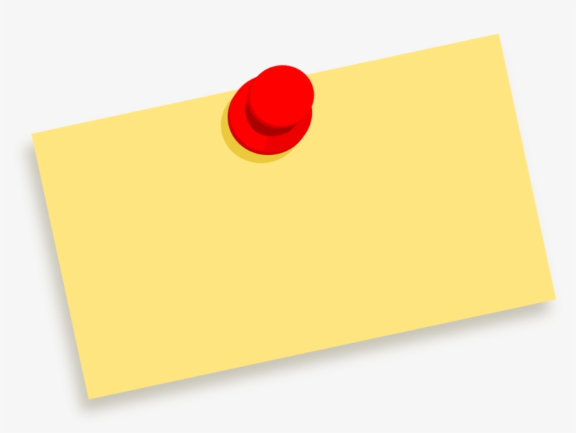 Blank Post It Note Png Clip Transparent - Paper Pin On Paper Png - Free ...