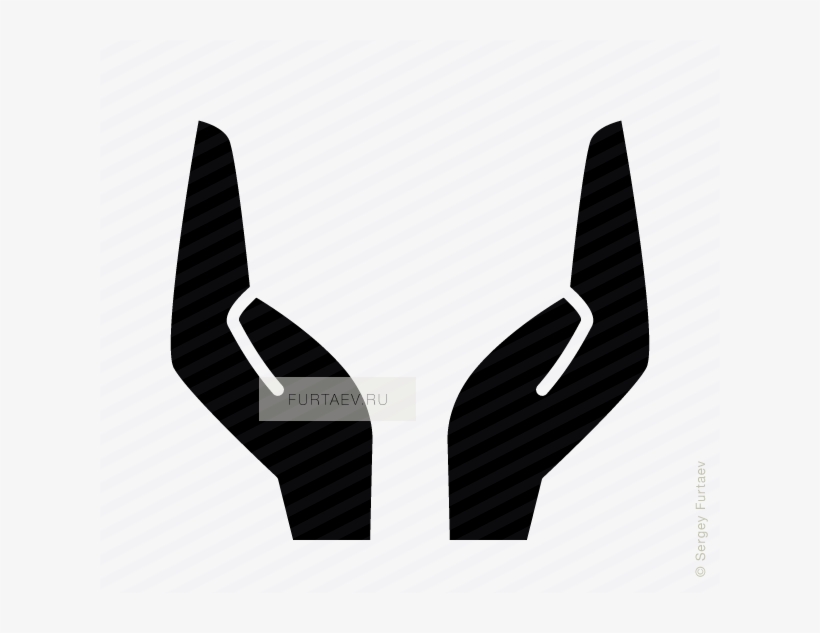 Open Hands Vector Icon Banner Transparent - Two Hands Vector Png - Free ...