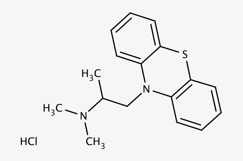 Structure For Promethazine Hydrochloride - Diagram - Free Transparent ...