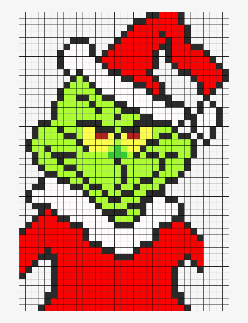 Grinch Pearler Beads - Perler Beads Grinch - Free Transparent PNG ...