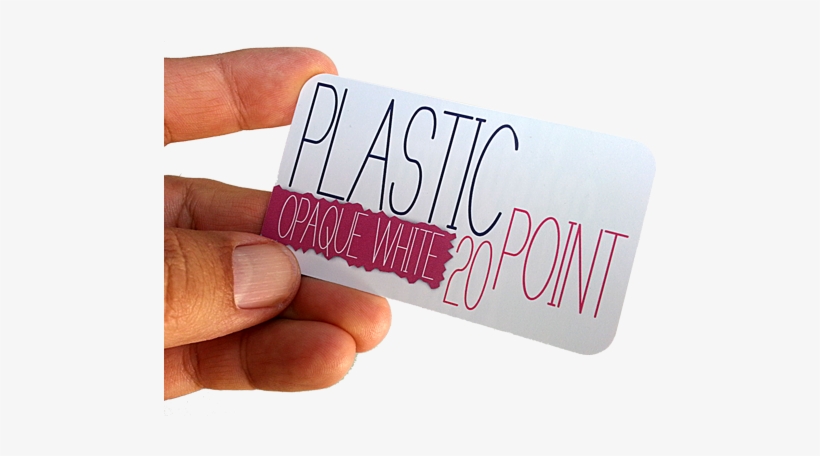 White Plastic Business Cards With Round Corners - Opaque White Plastic ...