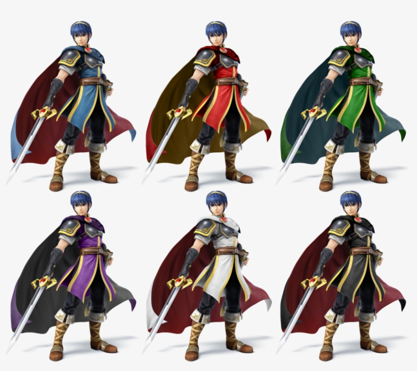 Smash Bros Marth And Link By F117lionhartgordon On - Smash 4 Marth Skins - Free Transparent PNG ...