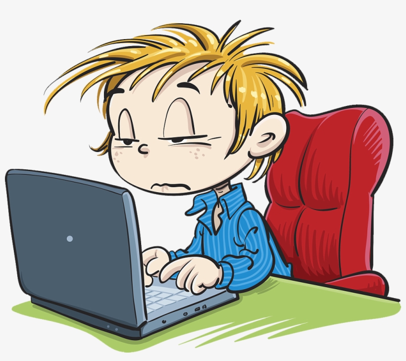 Vector Library Library A Boy Clipart - Computing Boy Clipart - Free ...