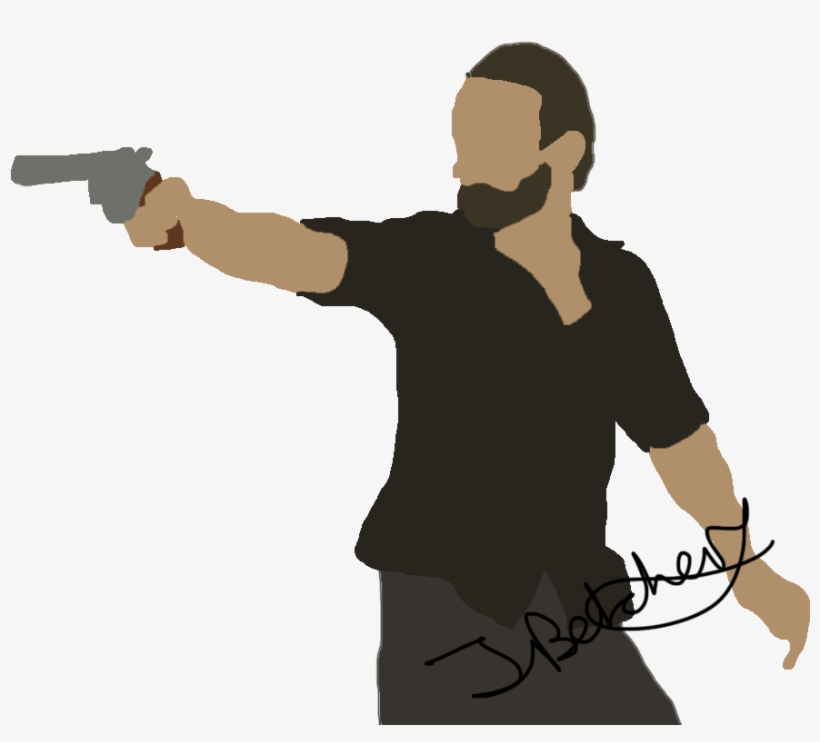 The Main Protagonist, Rick Grimes Points His Gun At - Gun Barrel - Free ...