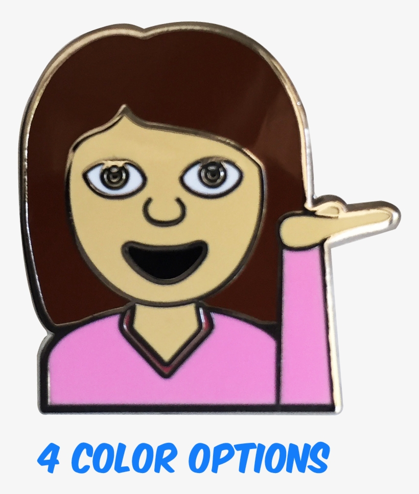 Hey Girl Emoji Pin - Emoji - Free Transparent PNG Download - PNGkey
