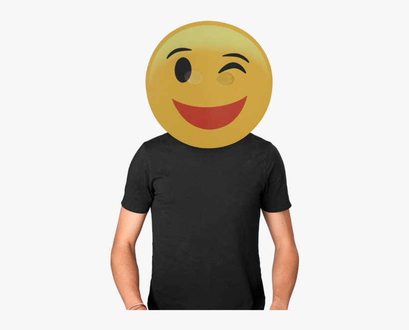 Bobble Hedz Winking Emoji Mask - Foreign Leader Mask - Free Transparent ...