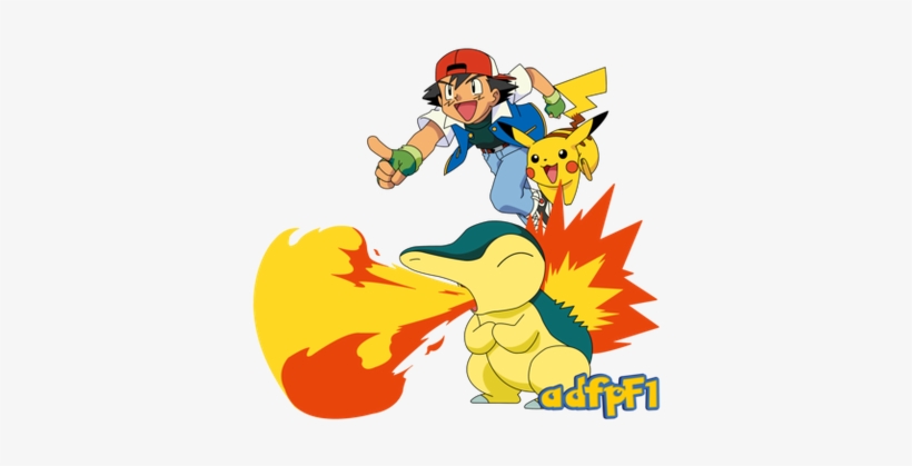Ash , Pikachu Y Cyndaquil By Adfpf1 - Cyndaquil And Pikachu - Free ...