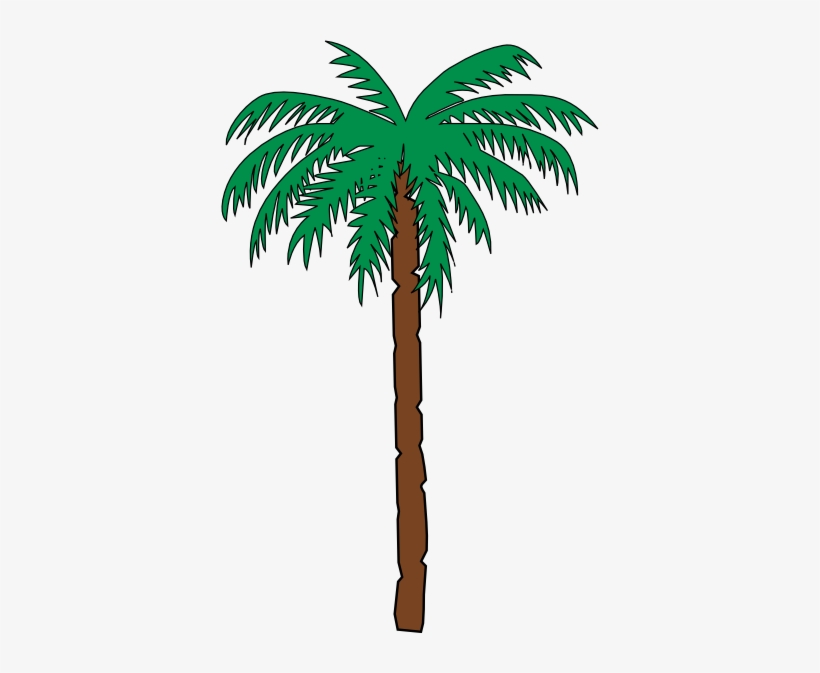 Palm Tree Clipart Jungle - Straight Palm Tree Cartoon - Free ...