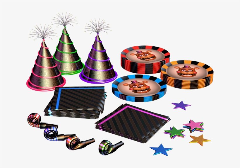 86 - Fnaf 6 Neon Party Set - Free Transparent PNG Download - PNGkey