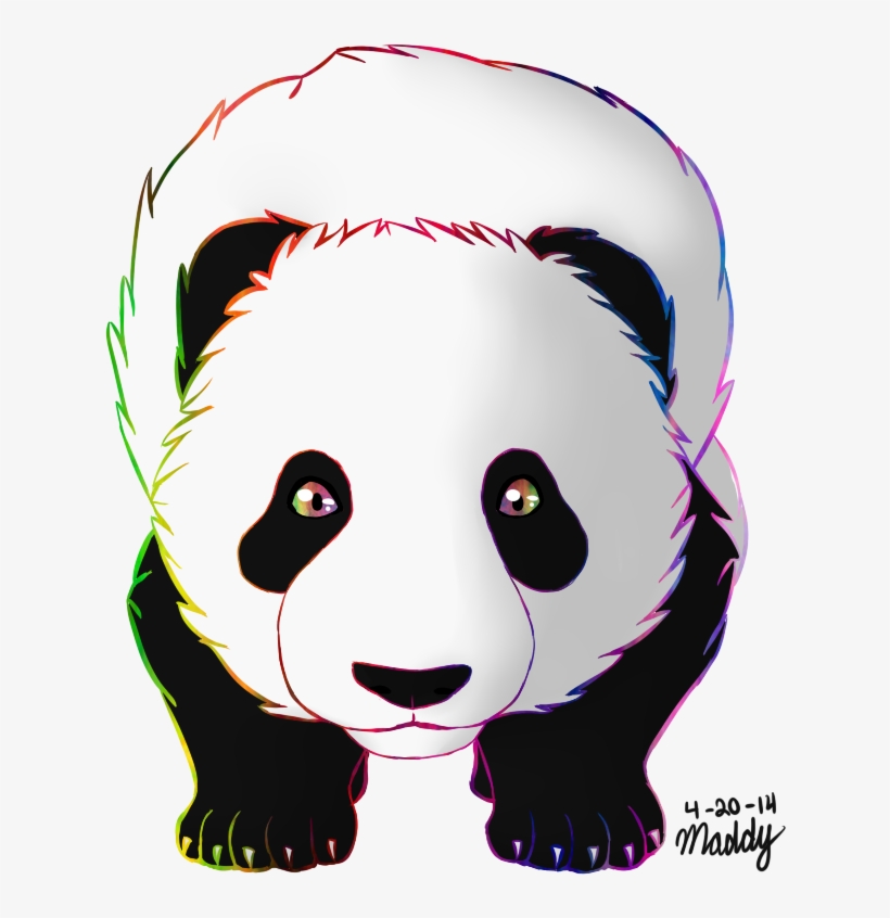 Rainbow Panda - Cartoon - Free Transparent PNG Download - PNGkey