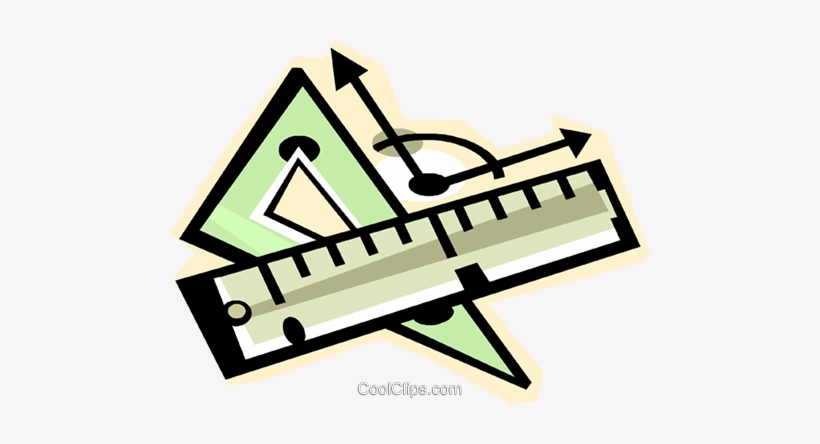 Rule Scale Measure Tool Triangle Ruler Icon Clipart