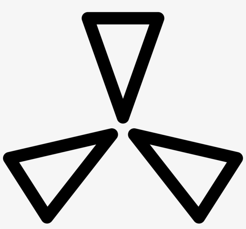 Three Triangles Forming A Triangle Vector - Simbolo Tre Triangoli ...