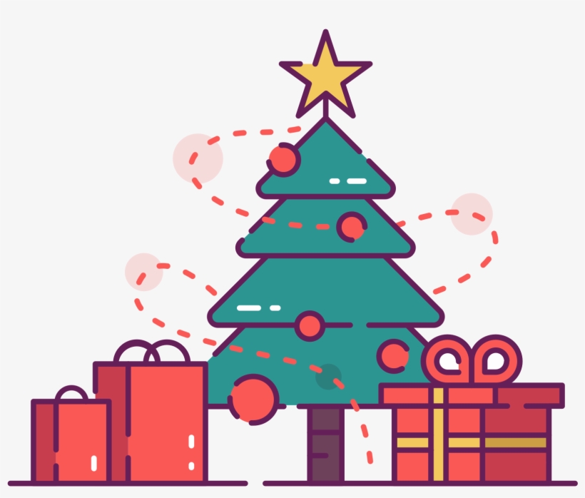 Christmas Tree With Presents Clip Art - Christmas Tree - Free ...