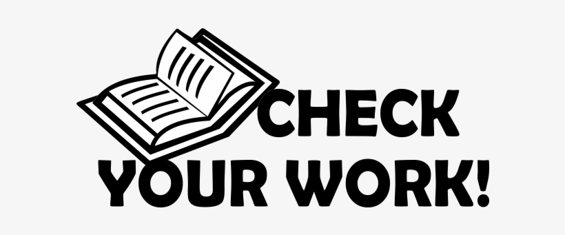 Open Book Check Your Work Rubber Teacher Stamp - Legal Framework - Free ...