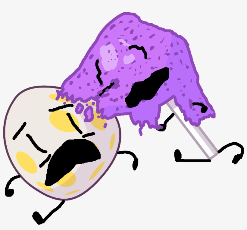 Lollipop Melting On Eggy - Bfdi Lollipop X Barf Bag - Free Transparent ...