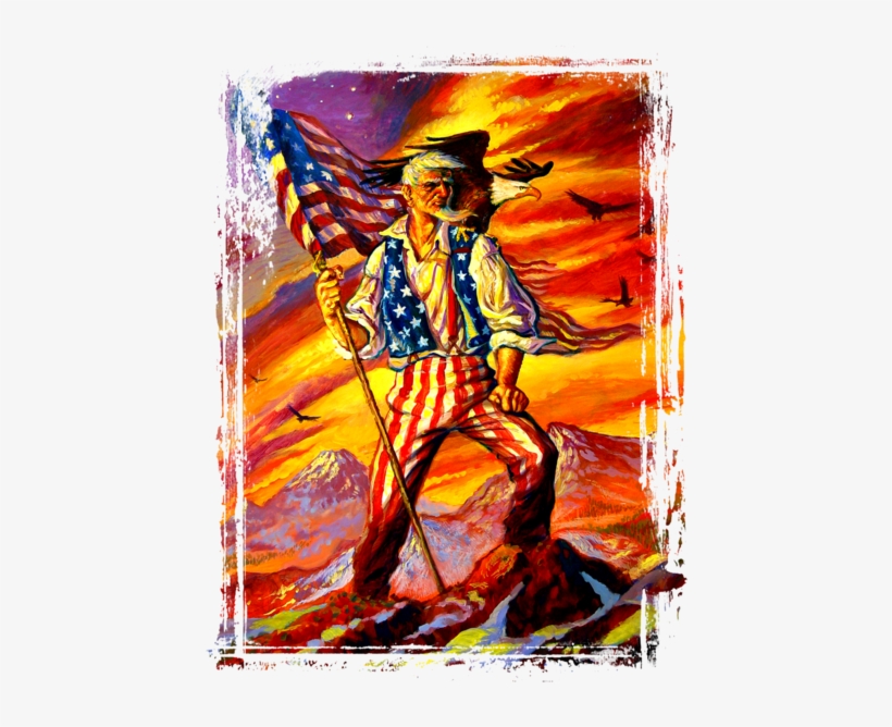 Epic Uncle Sam With Awesome Eagle And Flag T-shirt, - Best Gift ...