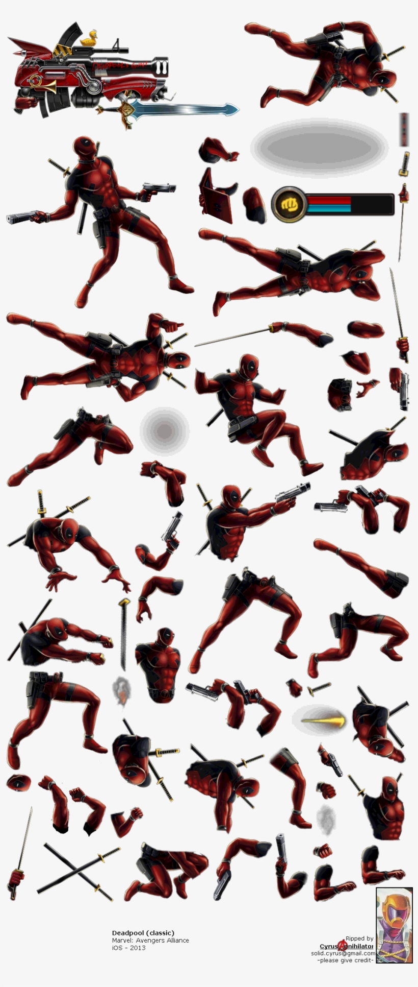 Deadpool - Deadpool Sprites Png - Free Transparent PNG Download - PNGkey