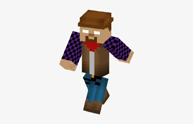 Herobrine Cowboy Skin - Minecraft Tnt Skin - Free Transparent PNG ...