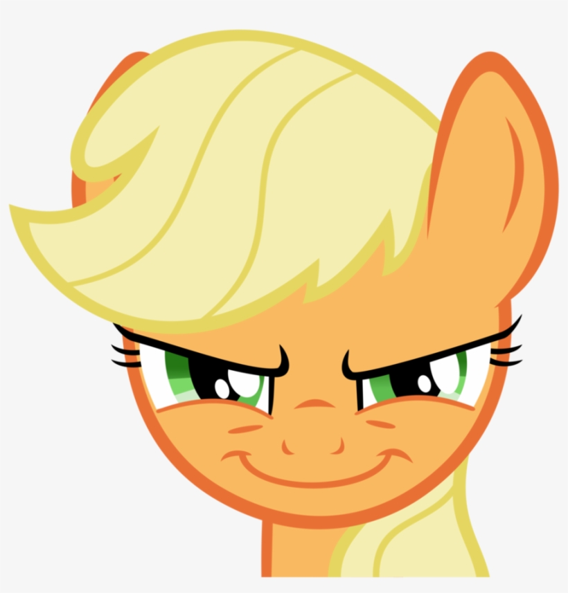 Applejack Vector Evil - Applejack Evil Smile - Free Transparent PNG ...
