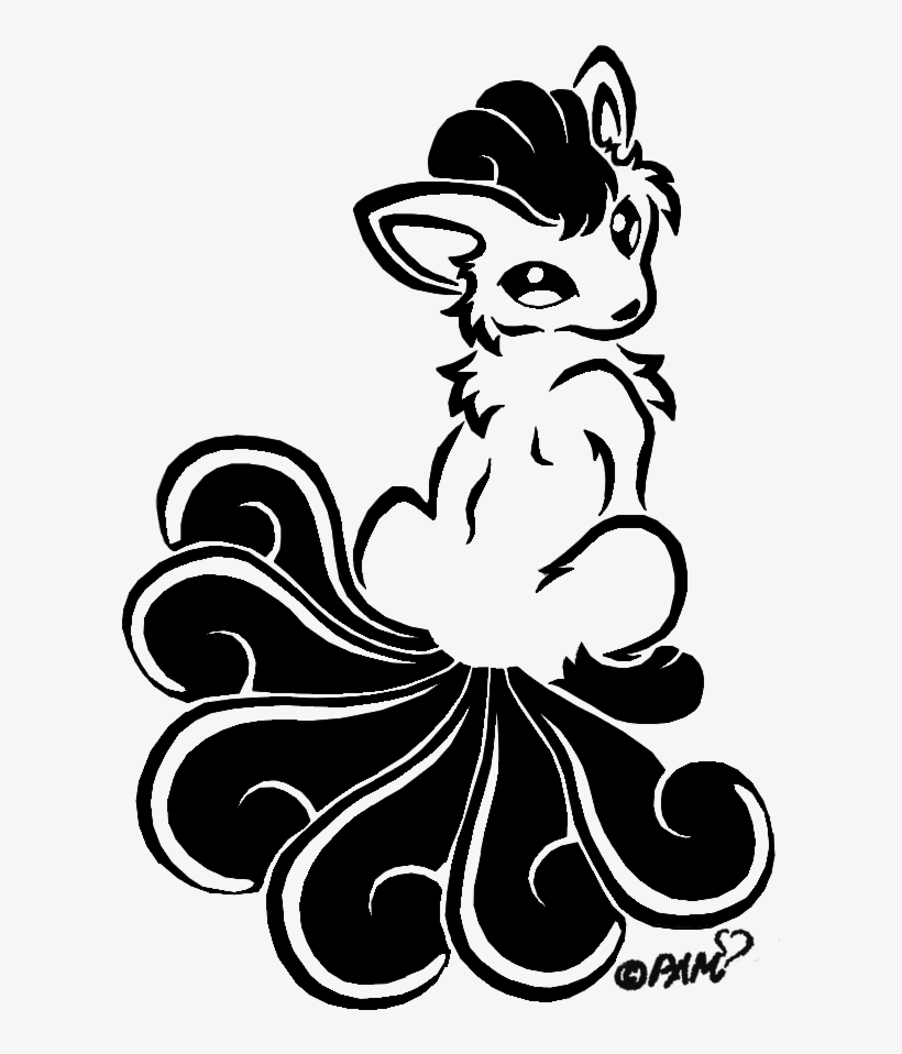 Vulpix Design By Wolf Deviantart Com On - Vulpix Stencil - Free ...