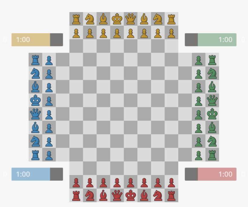 Four Player Chess - 4 Player Chess - Free Transparent PNG Download - PNGkey