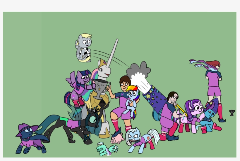 Mlp Group Photo Spring 17 - Cartoon - Free Transparent PNG Download ...
