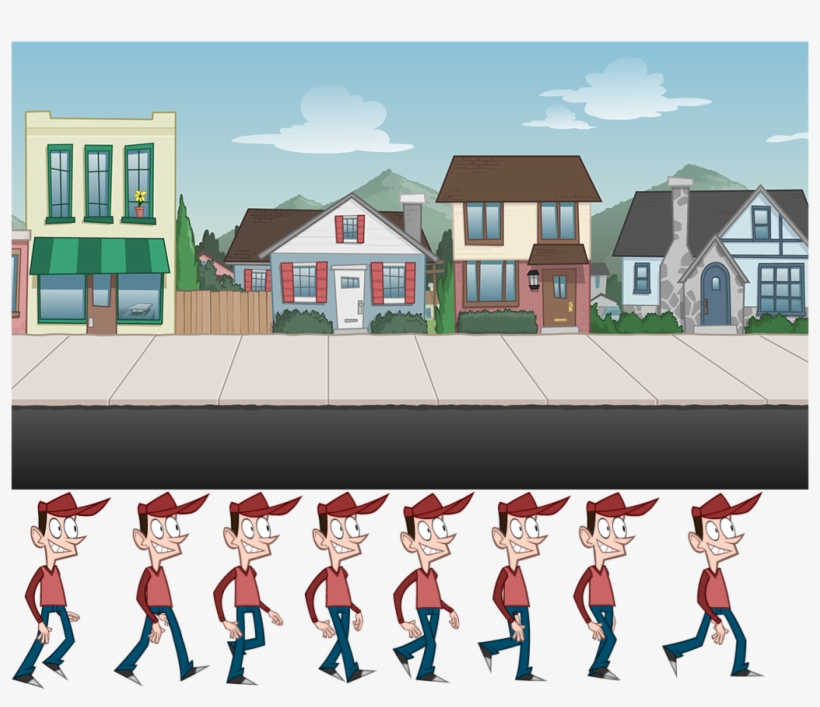 Tutorial Using Sprite Sheets In Melonjs - Capguy Walk - Free Transparent PNG Download - PNGkey