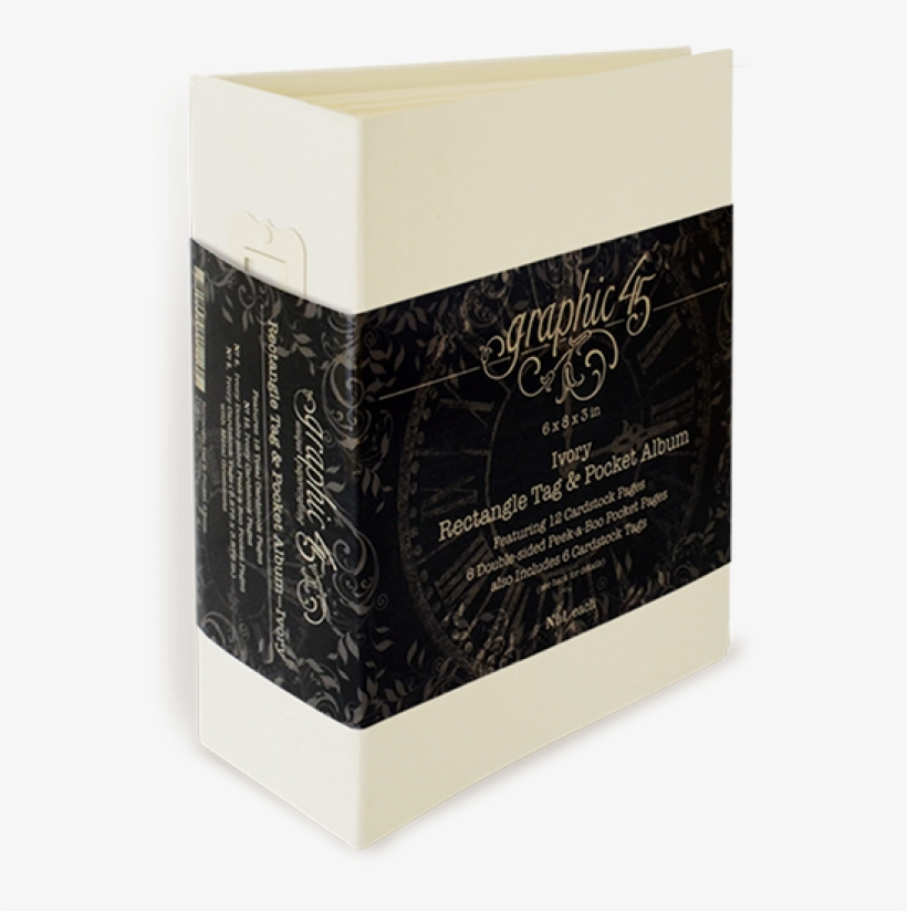 Rectangle Tag & Pocket Album Ivory - Graphic 45 Staples Tag & Pocket ...