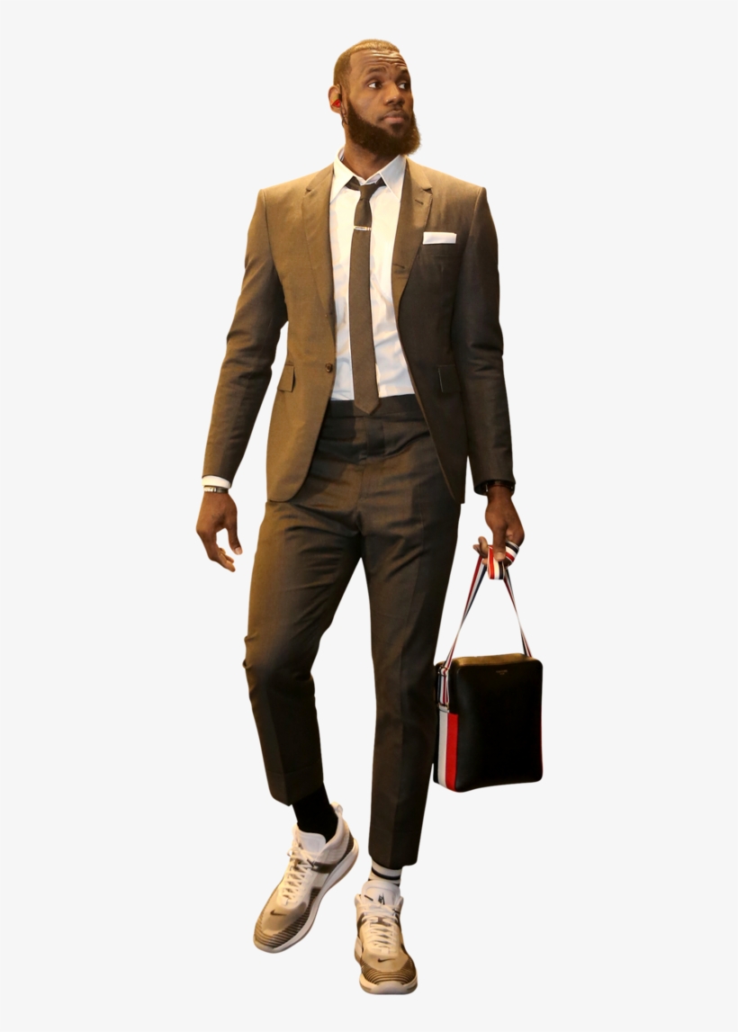 Lebron James In A Brown Suit - Lebron James - Free Transparent PNG ...