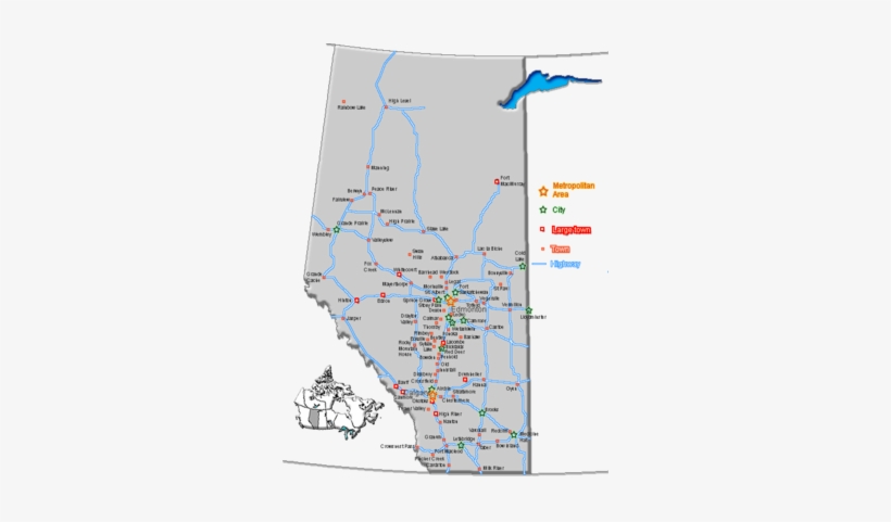 Ab Towns Names - Alberta Highway Map - Free Transparent PNG Download ...